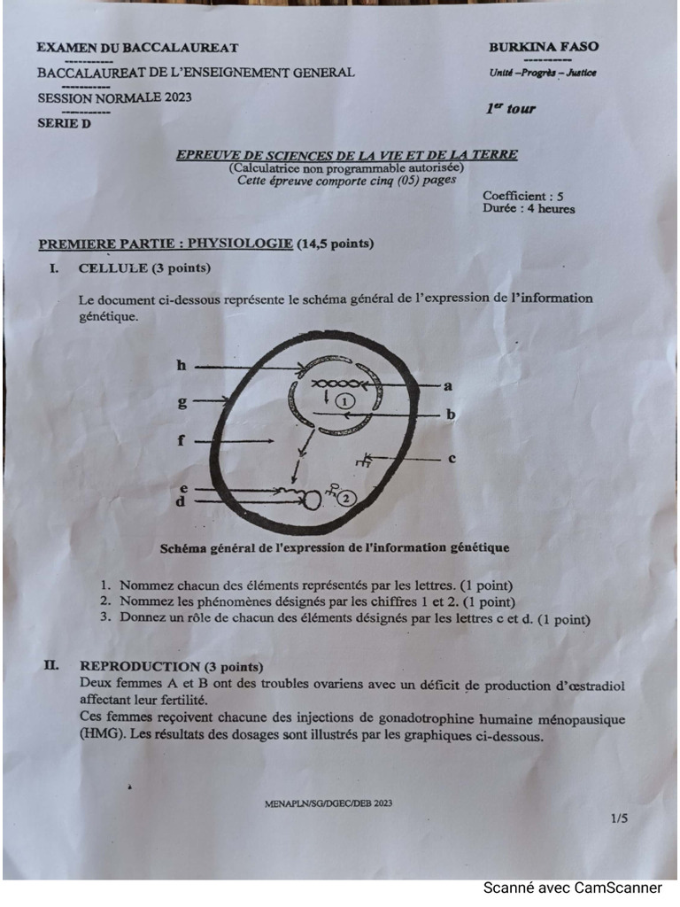 BAC D 2023 - SVT 1er Tour - 052537 | PDF