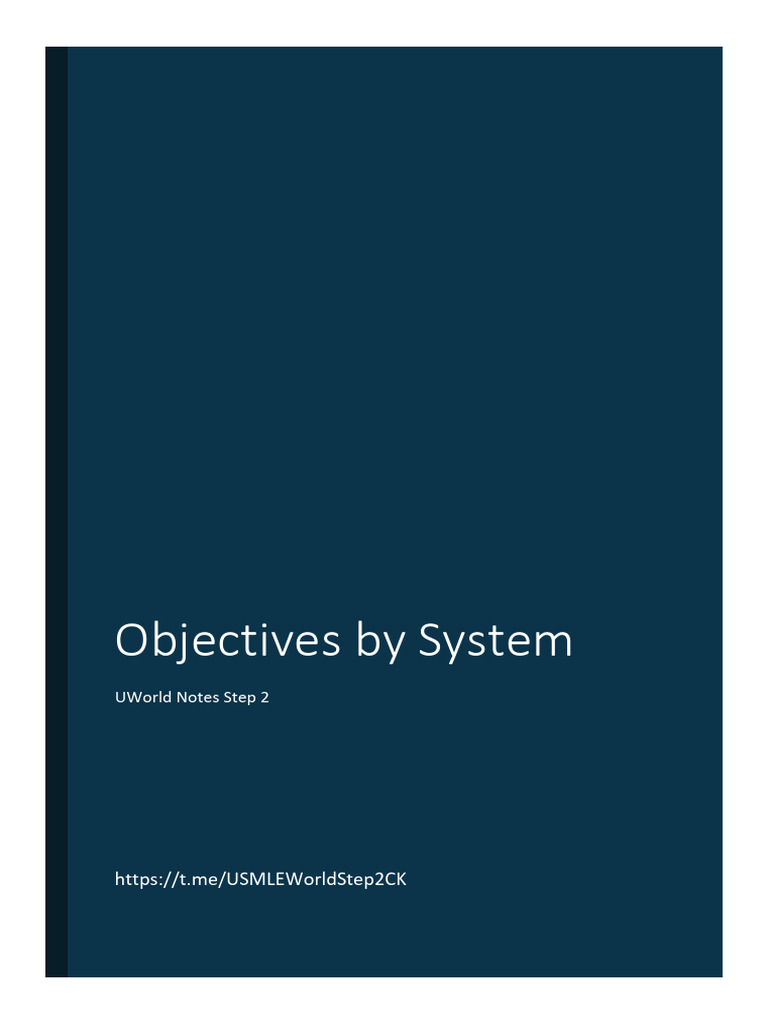 UWorld Step 2 Objectives Overview | PDF | Sensitivity And Specificity ...