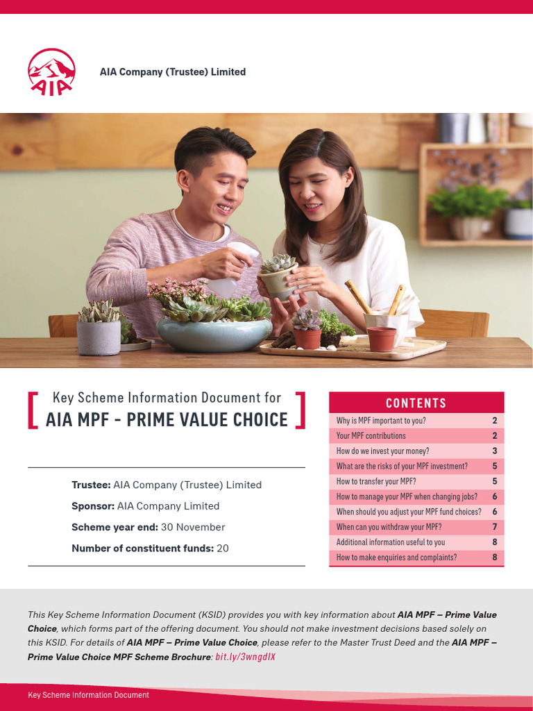 AIA MPF - Prime Value Choice Overview | PDF | Equity (Finance ...