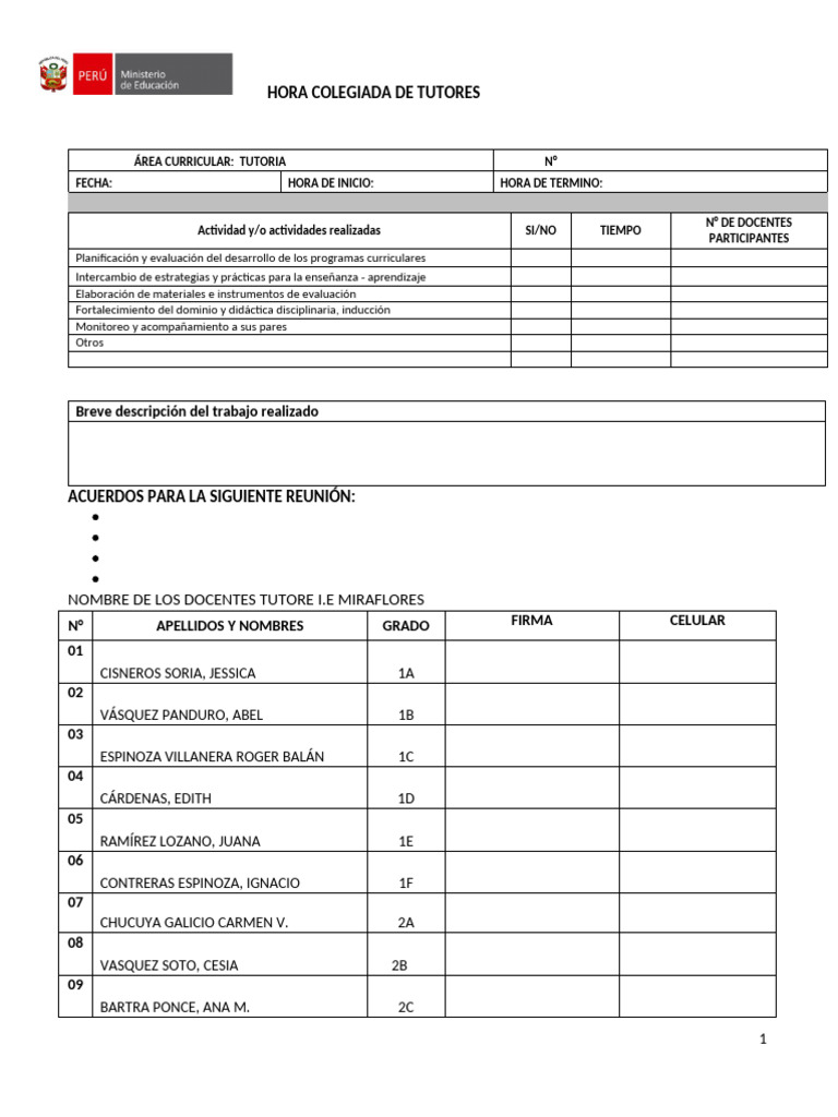Acta Colegiado Modelo. | PDF