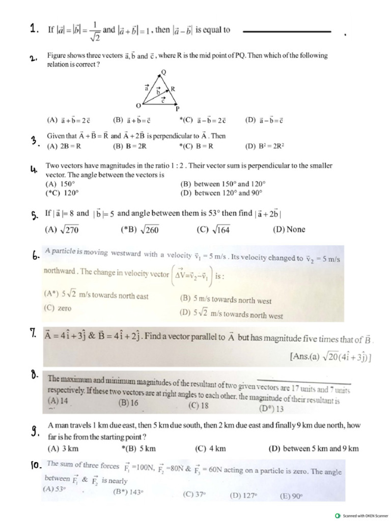 04 Vectors (Nurture Revision) | PDF