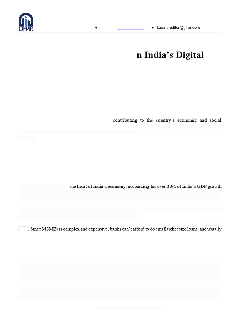 An Outlook On Role of OCEN | PDF | Loans | Credit