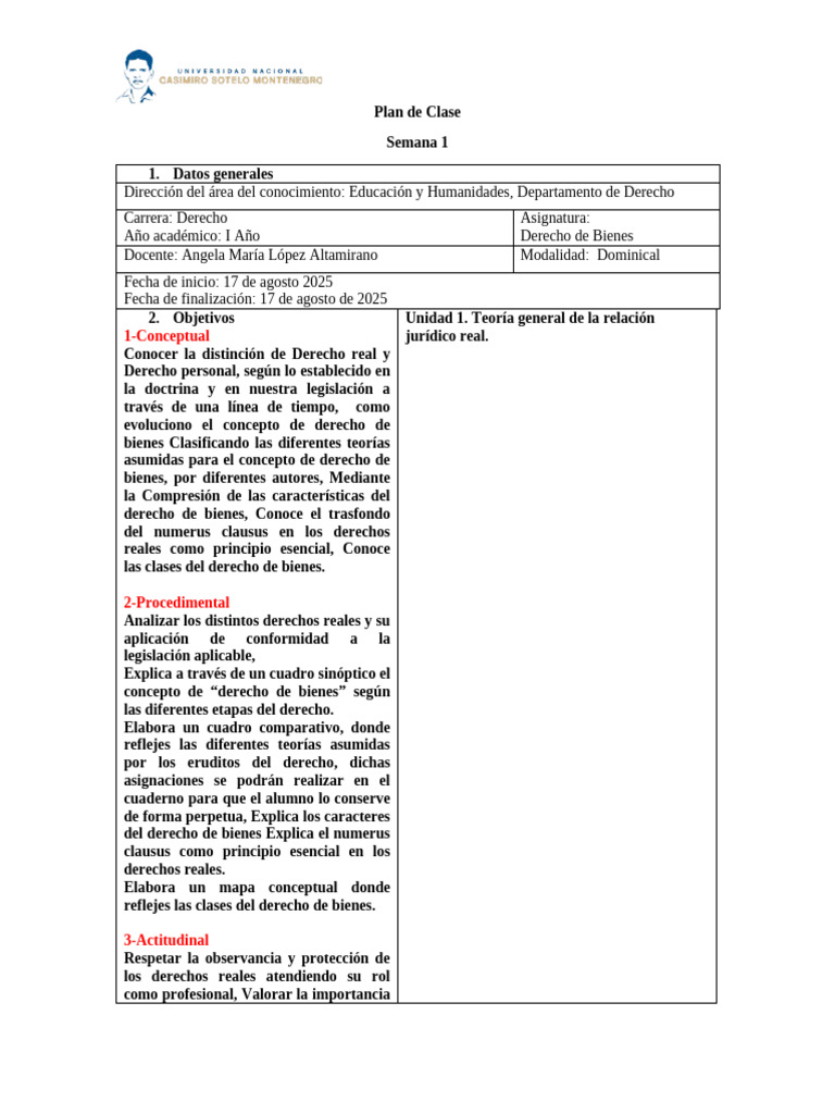 Plan de Clases 1 | PDF | Maestros | Aprendizaje