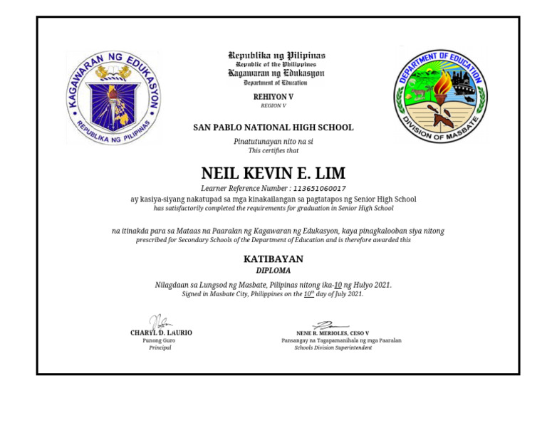 470623283-Grade-12-Diploma | PDF