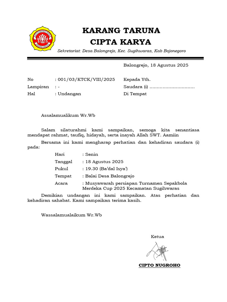 Undangan Sepakbola | PDF