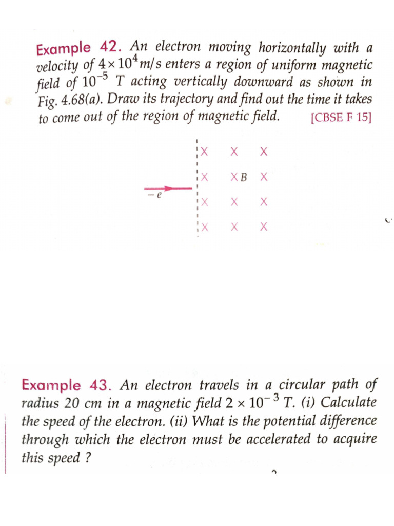 Motion of Charge Particle in Magnetic Field | PDF