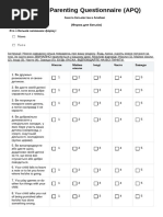 Alabama Parenting Questionnaire | PDF | Punishments | Parenting