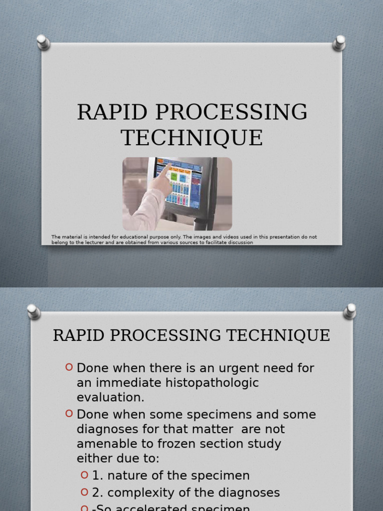 Rapid Tissue Processing Techniques | PDF | Fixation (Histology ...