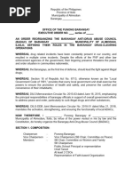 Executive Order BADAC Auxiliary Team | PDF | Government | Justice