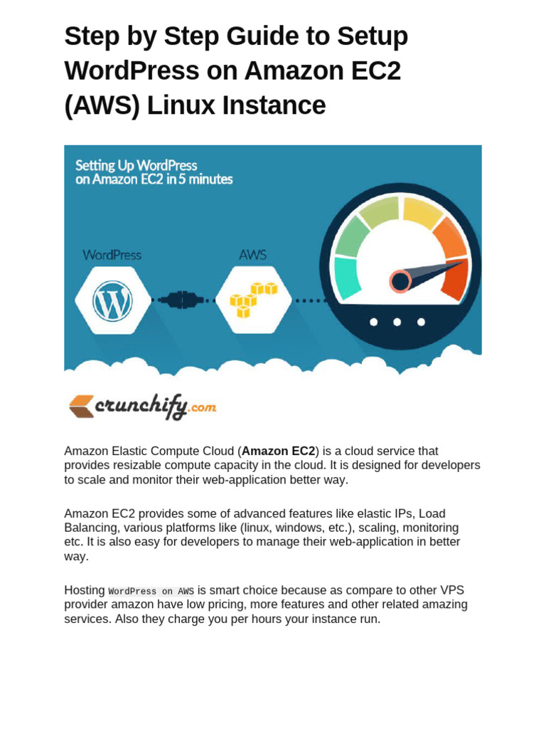 Setup WordPress On Amazon EC2 | PDF | World Wide Web | Internet & Web