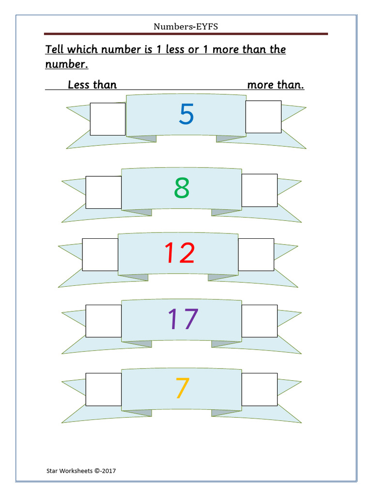 One More One Less Upto 20 | PDF