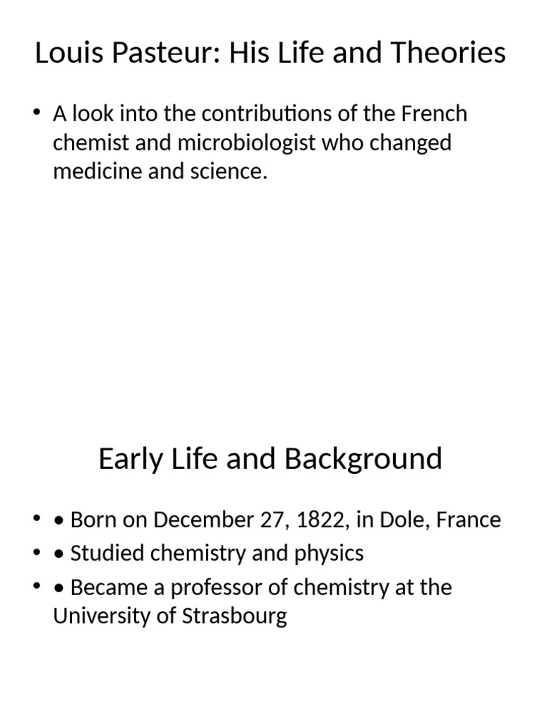 Louis Pasteur Presentation 2 | PDF