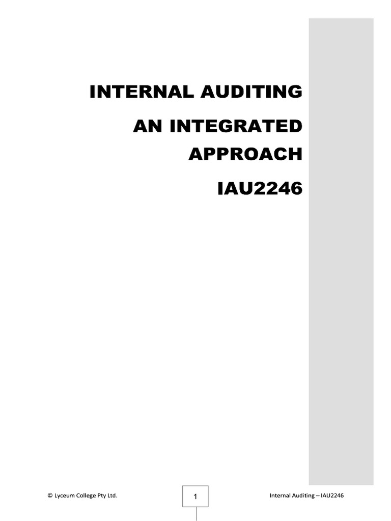 Internal Audit Guide and Standards | PDF | Internal Audit | Audit