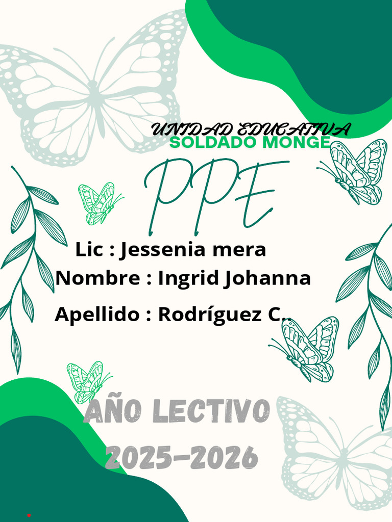 Documento A4 Portada de Proyecto Mariposas Ilustración Rosa - 20250703 ...