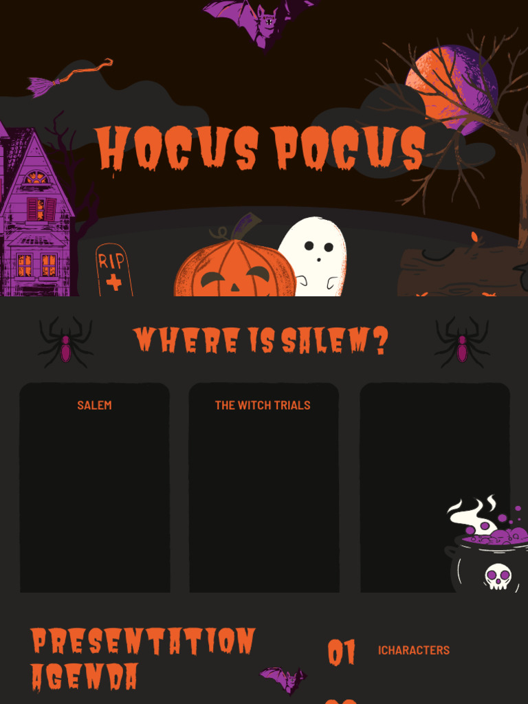 Hocus Pocus Character and Setting Guide | PDF