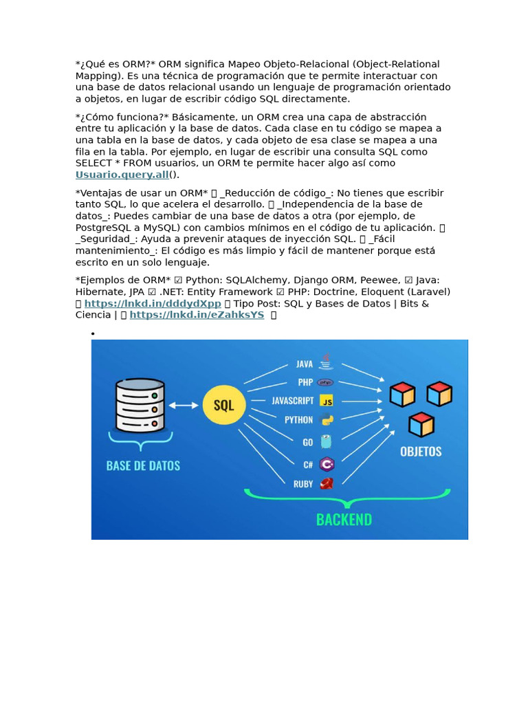 Introducción al Mapeo Objeto-Relacional | PDF