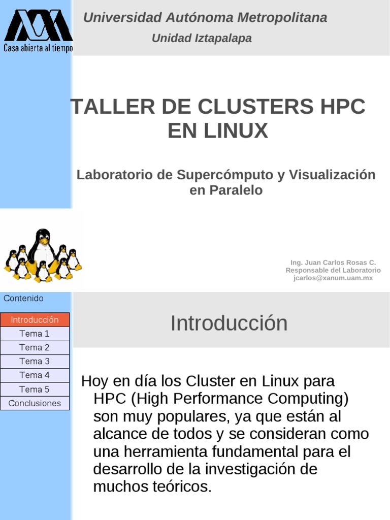 Cluster HPC Linux | PDF | Grupo de computadoras | Interfaz de paso de ...
