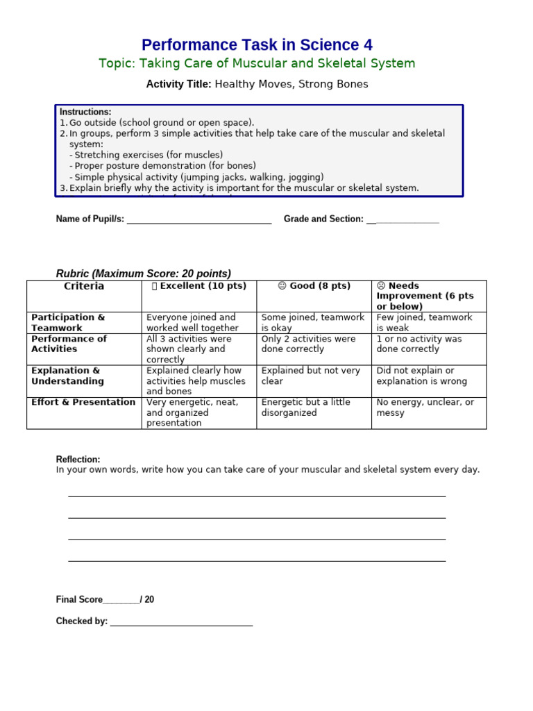 Performance Task Grade4 Colorful | PDF
