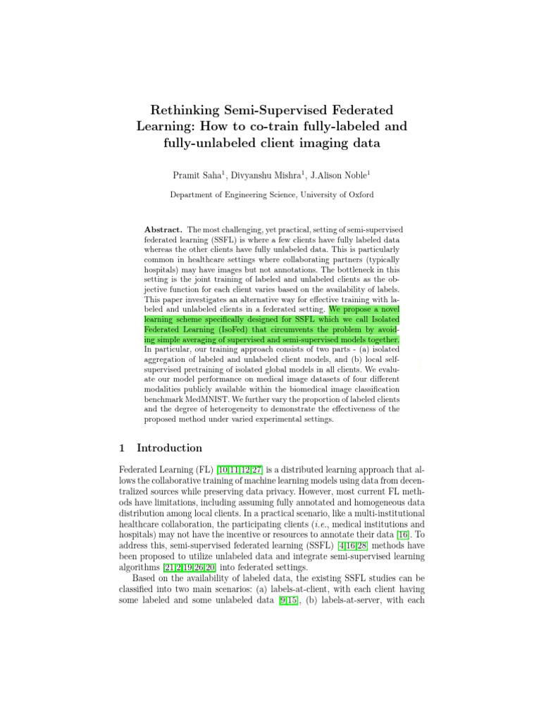 Rethinking Semi-Supervised Federated Learning: How To Co-Train Fully-Labeled and Fully-Unlabeled ...