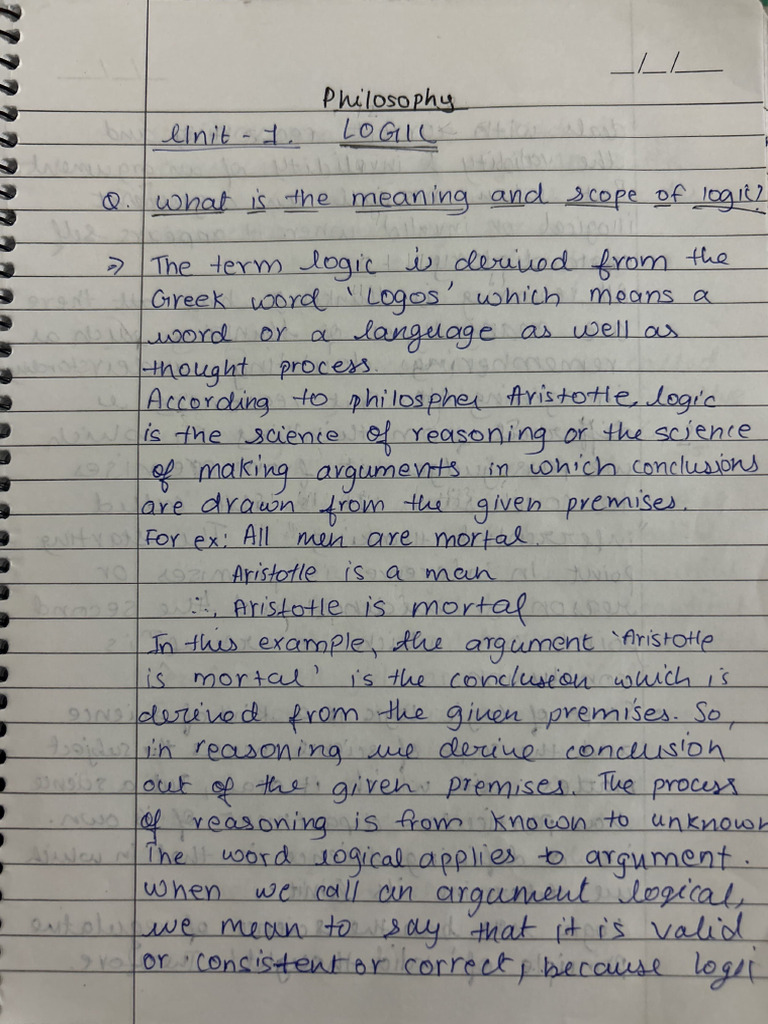 Philosophy Unit 1 and 2 | PDF