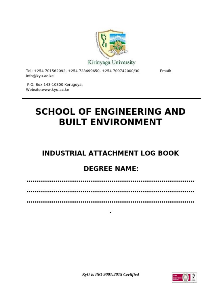 External Attachment Logbook - Sebe | PDF