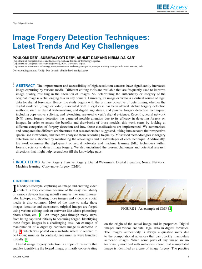 Image Forgery Detection Techniques Latest Trends A | PDF | Authentication
