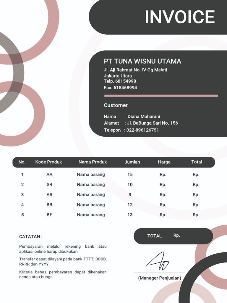 Invoice Ring Kombinasi (1) - WPS Office | PDF