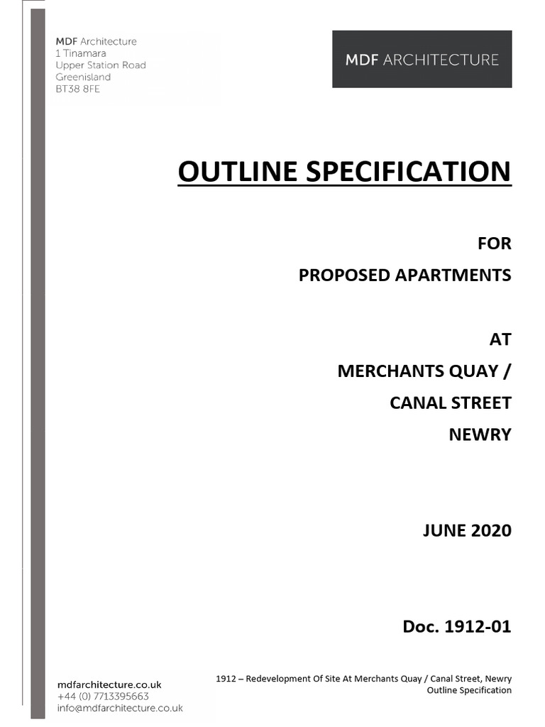 Sample Outline Specification | PDF | Wall | Water Heating