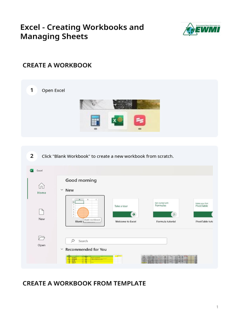 Excel Workbook and Sheet Management Guide | PDF | Microsoft Excel ...
