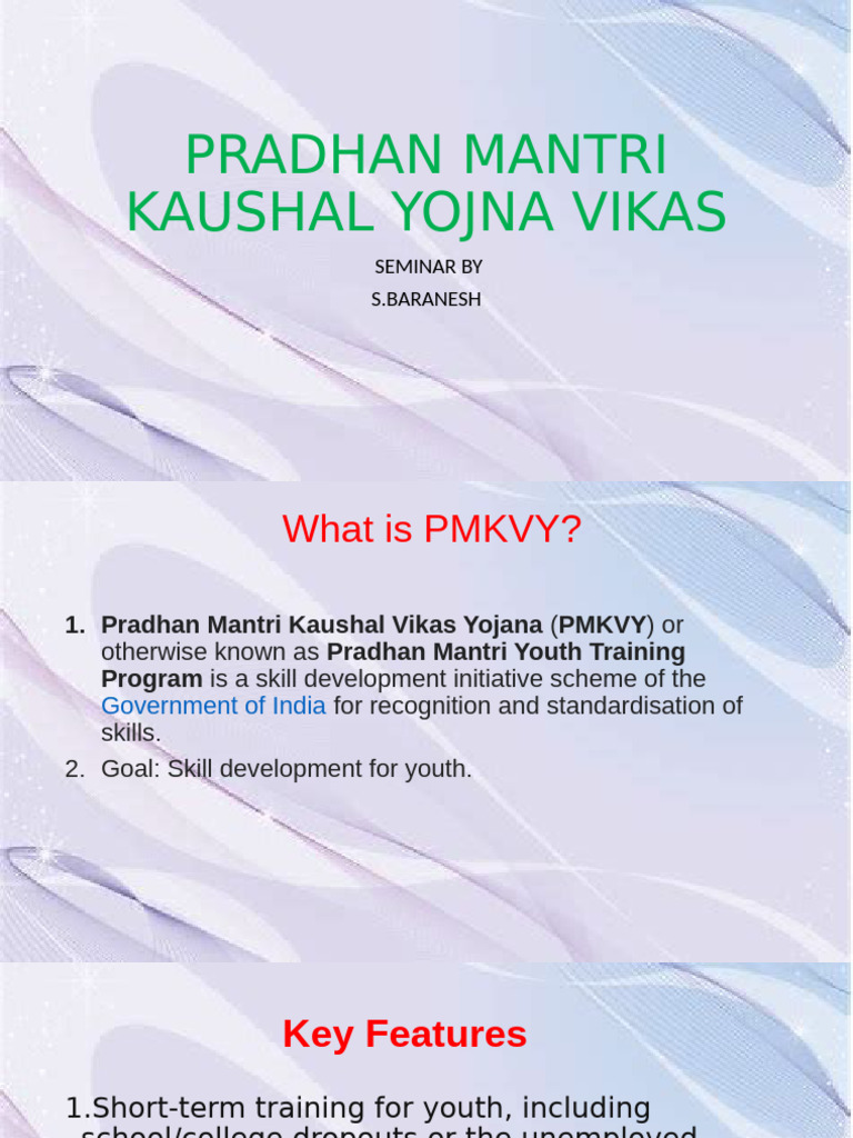 Pradhan Mantri Kaushal Yojna Vikas | PDF