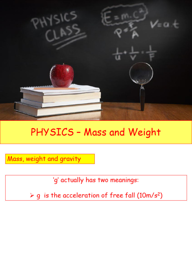 Mass and Weight in Physics Explained | PDF | Weight | Mass