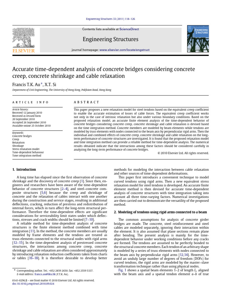 2011 - Accurate Time Dependent Analysis of Concrete Bridges | PDF ...