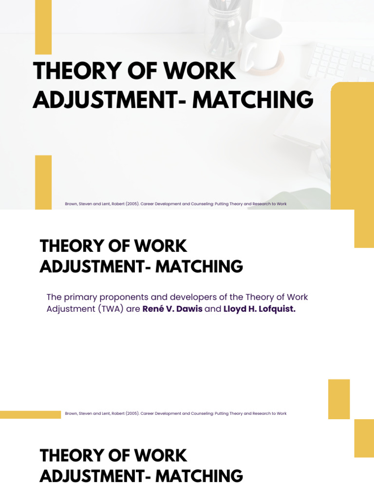 Theory of Work Adjustment - Matching | PDF | Theory | Behavior