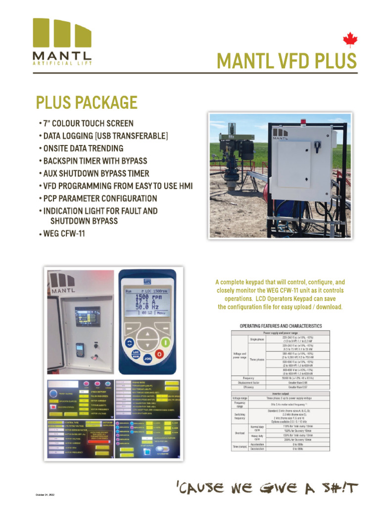 MANTL VFD Variable Speed Drives PCP | PDF
