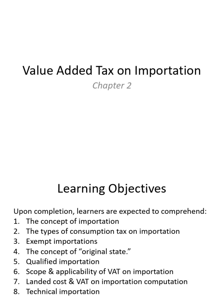 VAT on Importation in the Philippines | PDF | Value Added Tax | Taxes