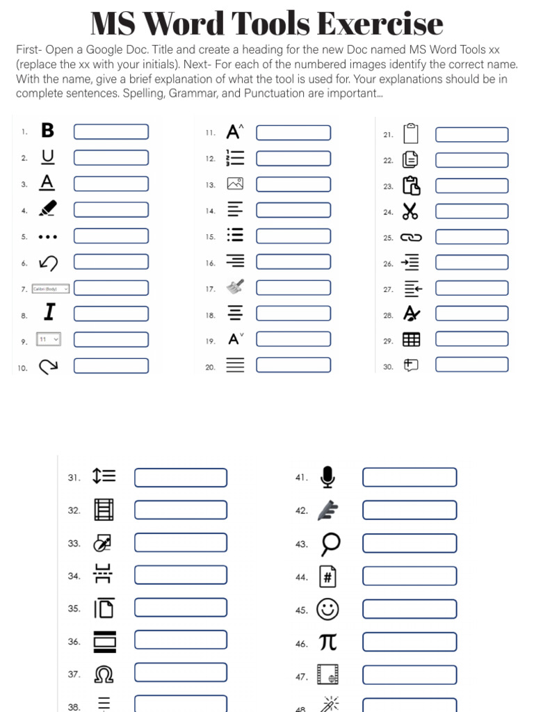 MS Word Tools | PDF