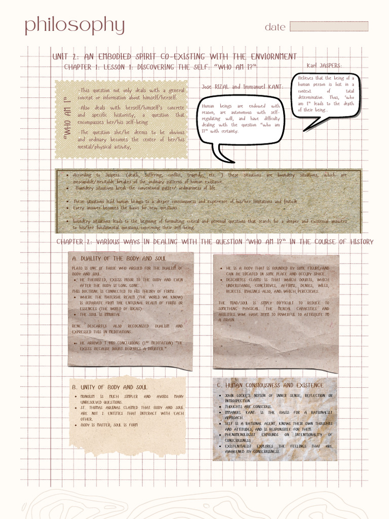 Understanding Self and Environment in Philosophy | PDF | Soul ...