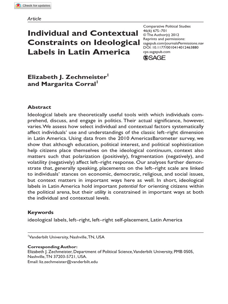 Ideological Labels in Latin America | PDF