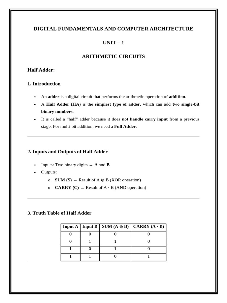Digital Fundamentals and Computer Architecture | PDF | Computer ...