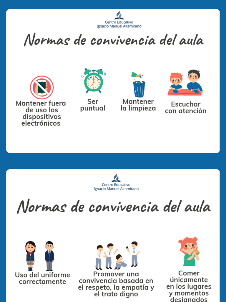 Póster para Imprimir Reglas Del Salón Simple Ilustrativo Multicolor ...