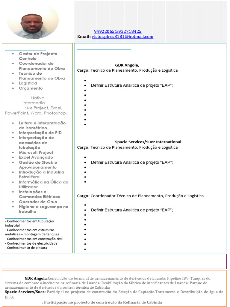 CV ATUAL CV PT - 2025 | PDF