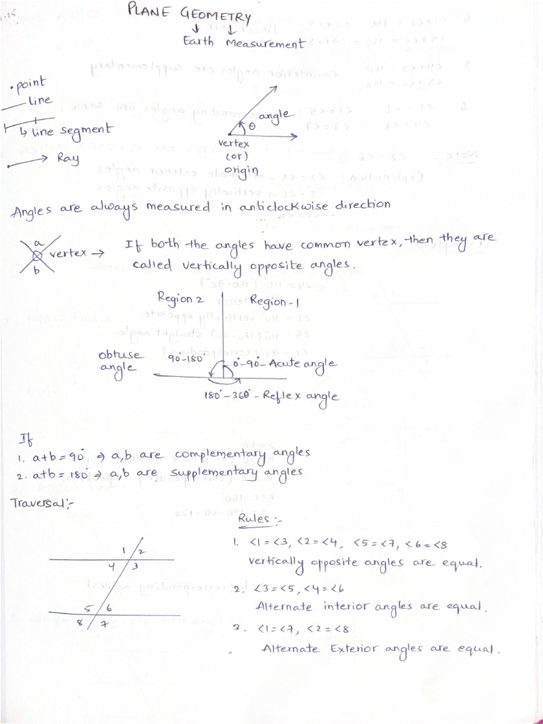 Plane Geometry | PDF