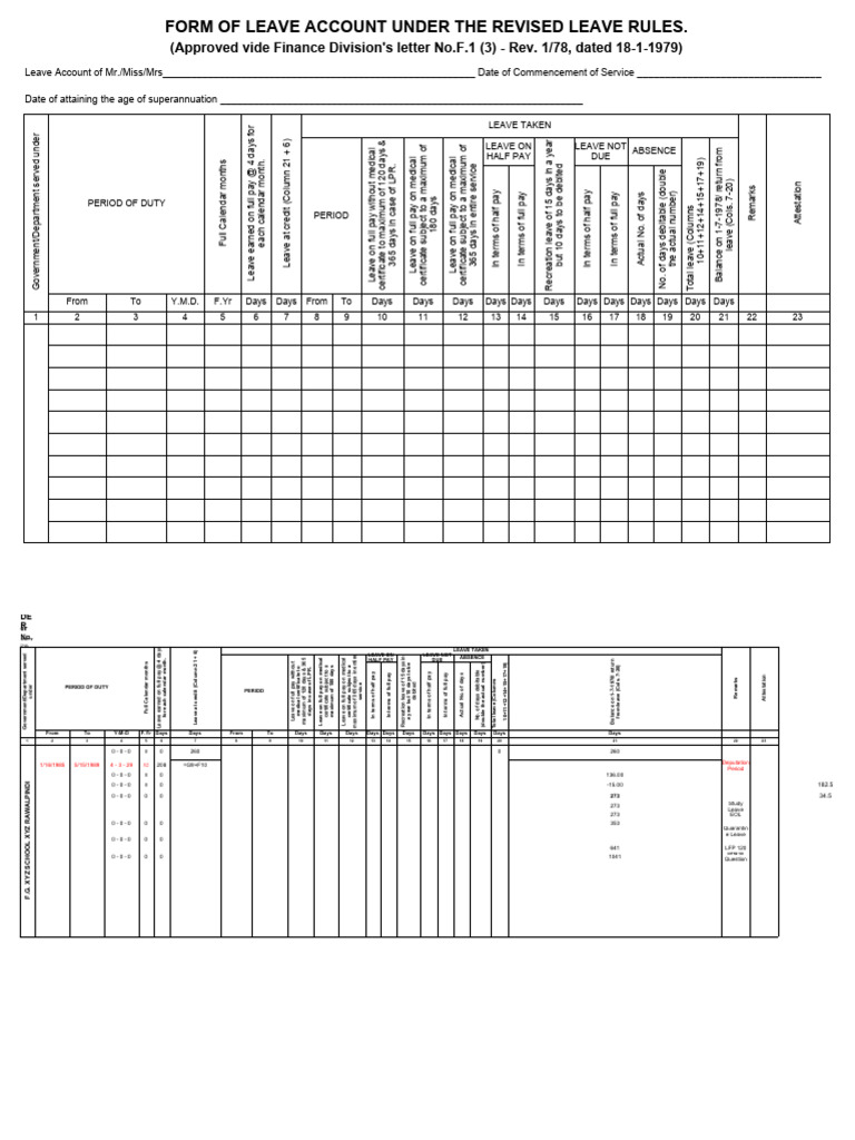 Leave Account Form Template | PDF