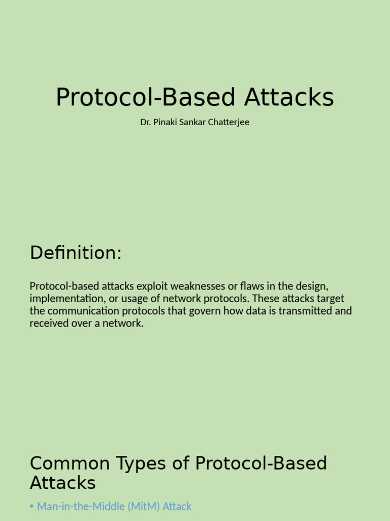 Understanding Protocol-Based Attacks | PDF | Denial Of Service Attack ...