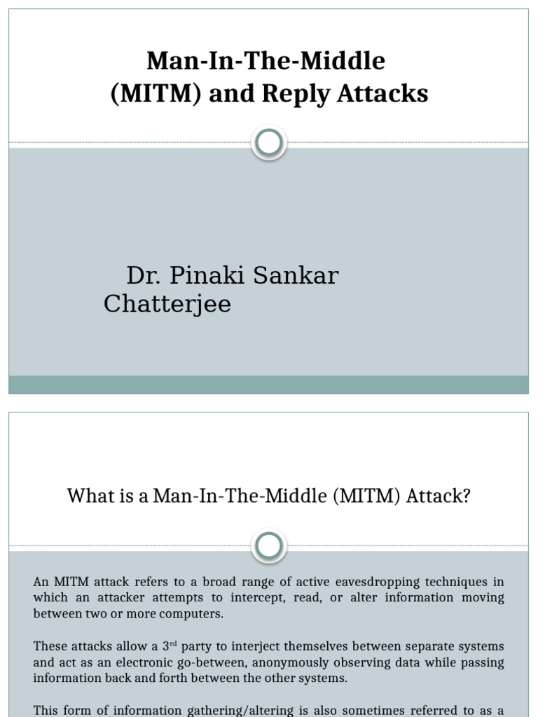 6-MITM and Reply Attacks | PDF | Cybercrime | Privacy