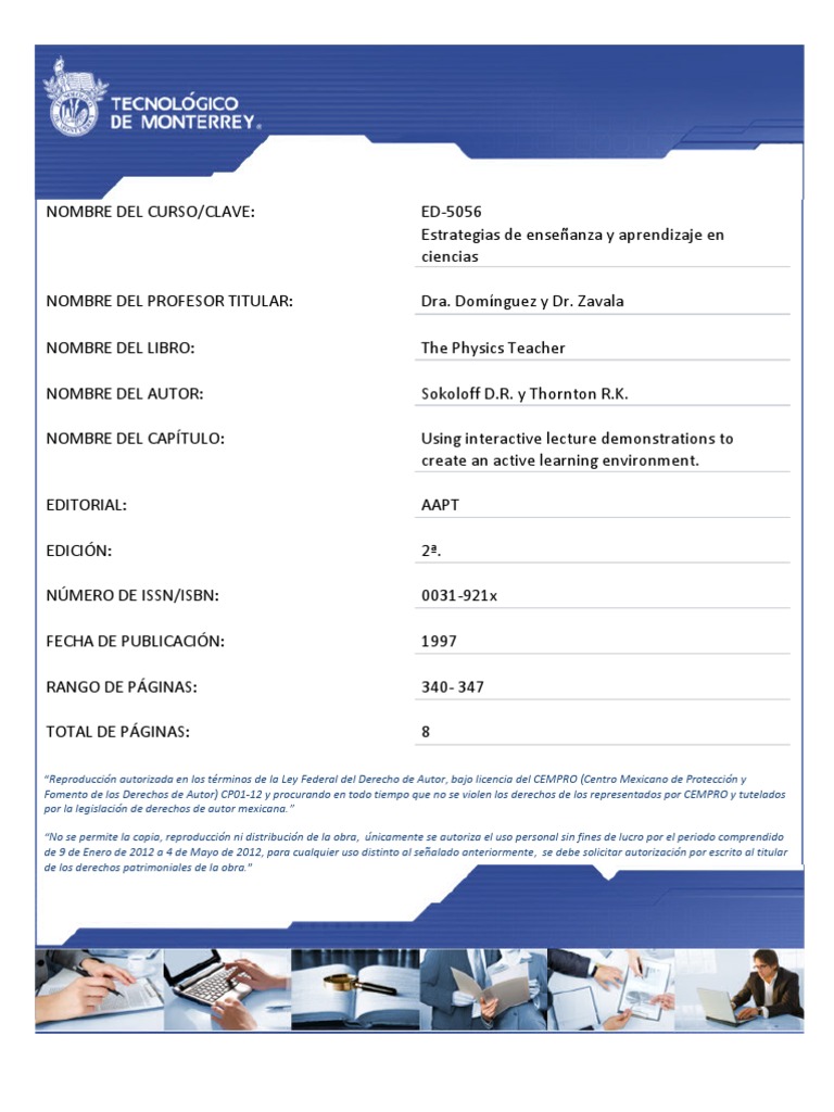 Using Interactive Lecture Demonstrations Pdf Business