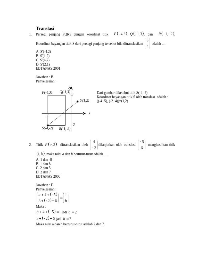 Hasil Rotasi Titik dalam Geometri | PDF