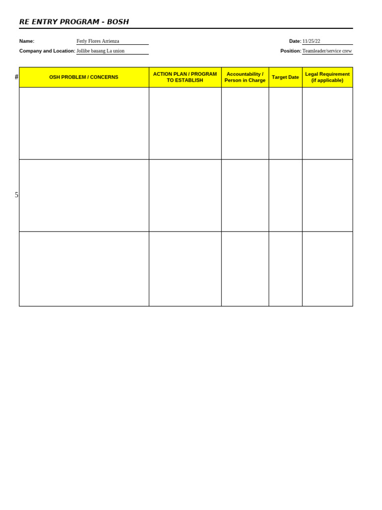 BOSH Re-Entry Program Overview | PDF