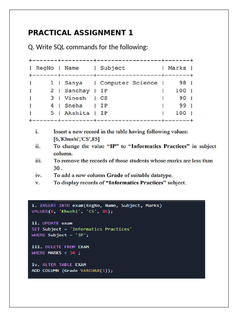Practical Assignment 1 | PDF