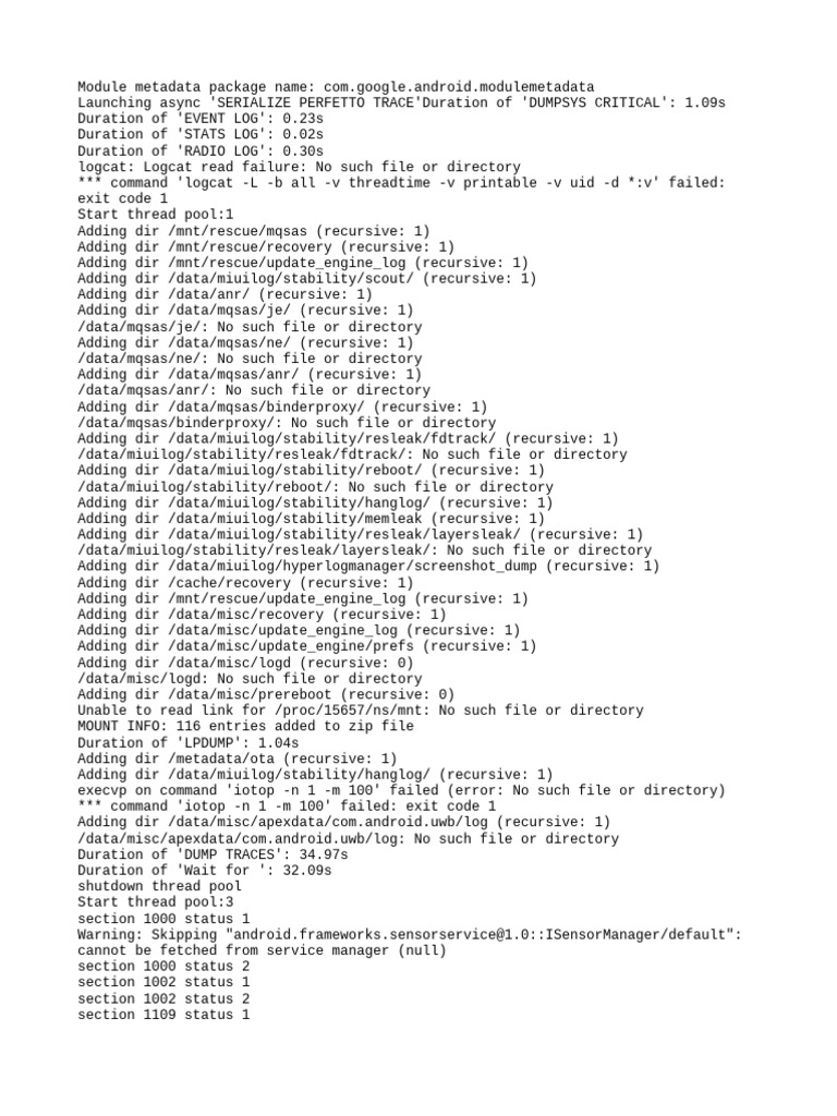 Dumpstate Log | PDF | Zip (File Format) | Utility Software